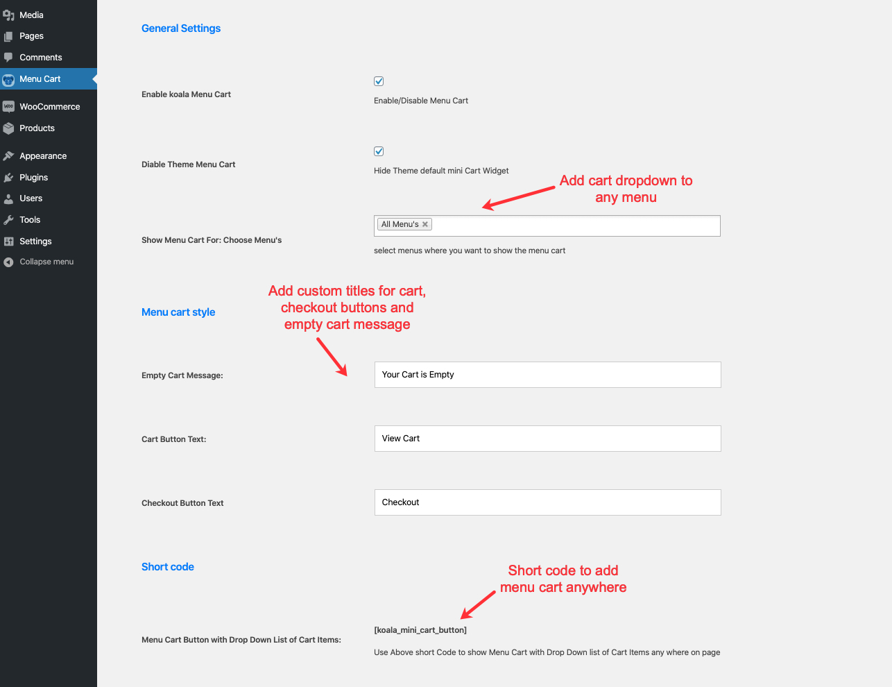 Woocommerce Mini Cart Menu Cart Plugin By Koalaapps Codecanyon